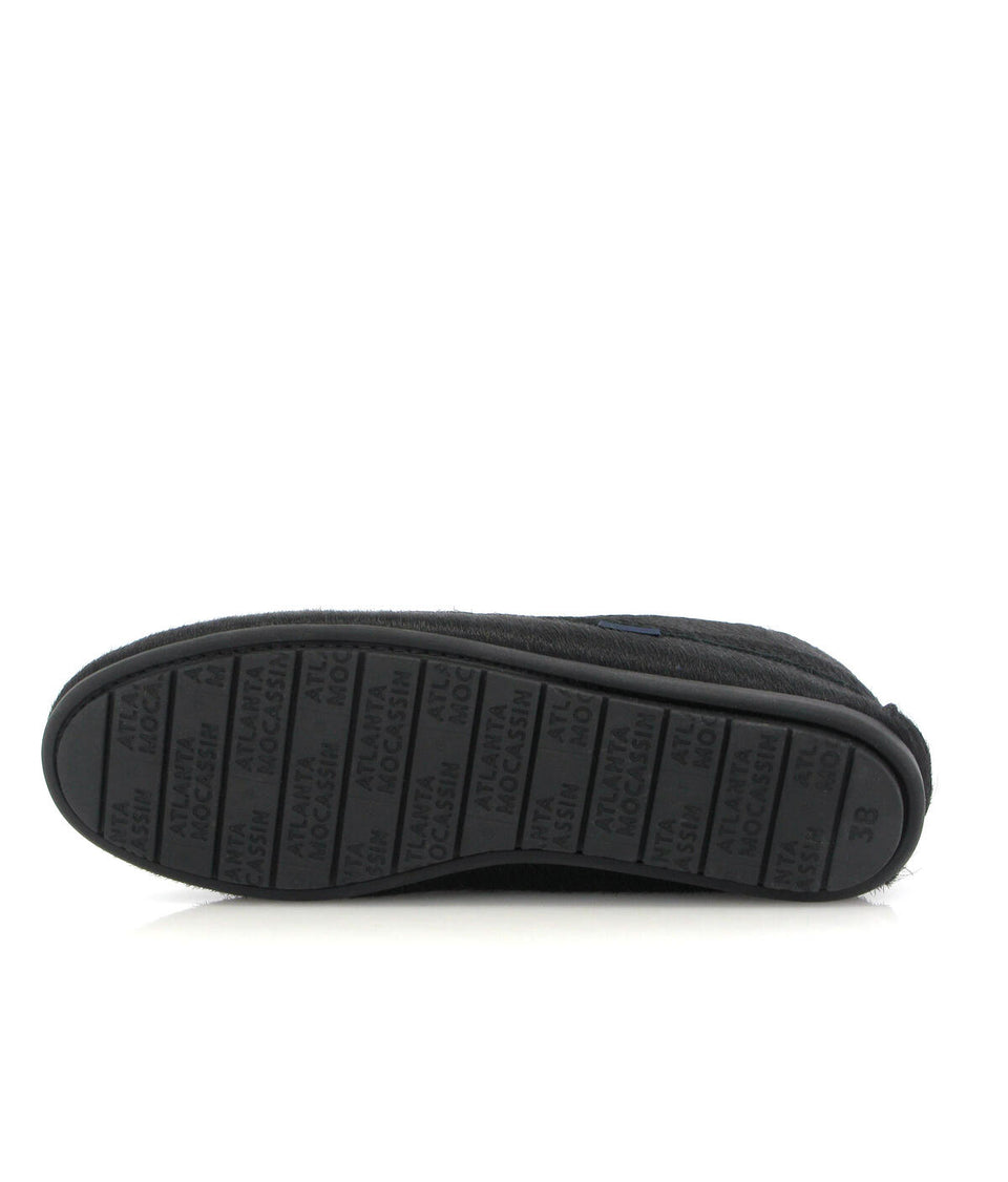 Moccasin Boots - black pony hair- Atlanta Mocassin